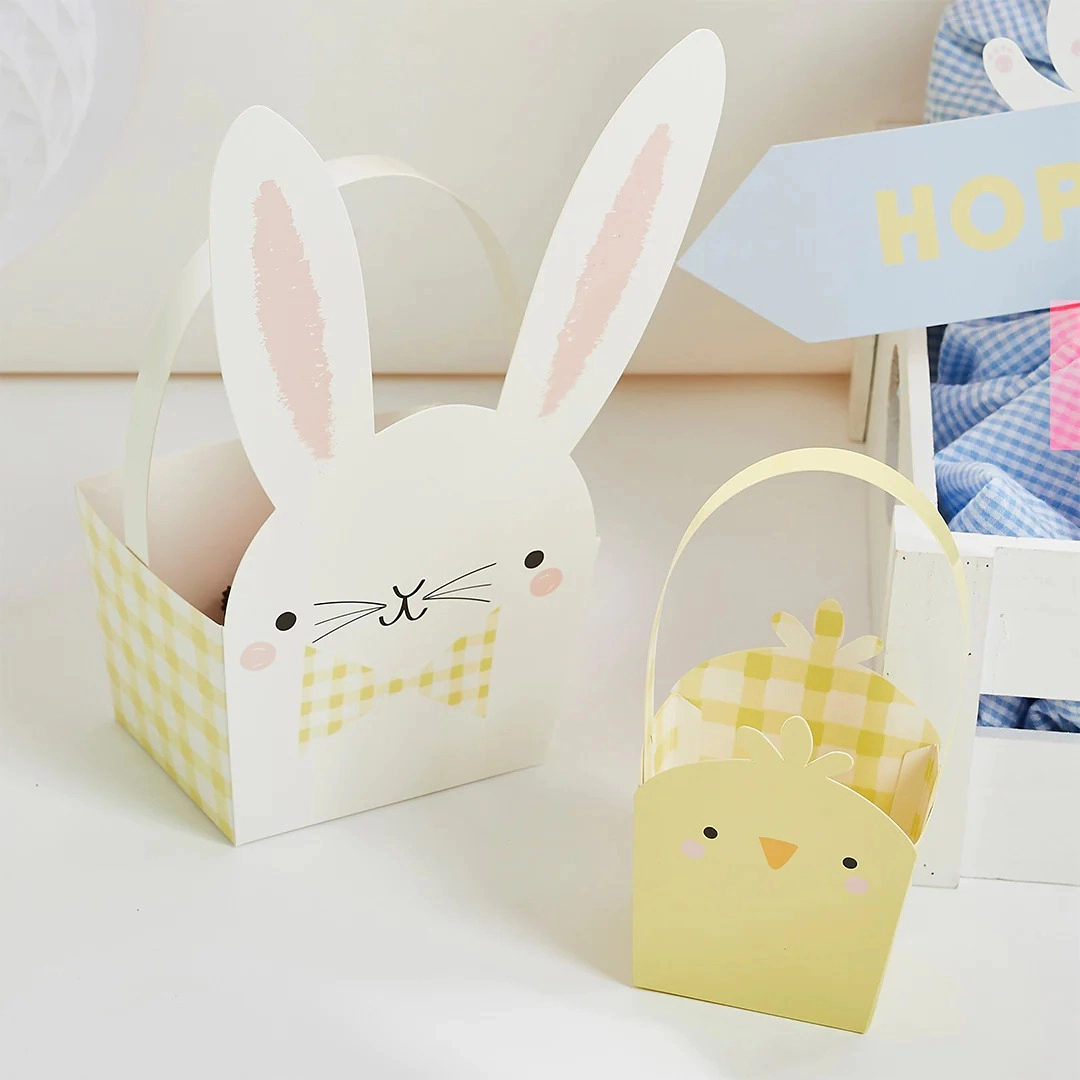 DIY Easter Bunny & Chick Baskets | Ellie and Piper