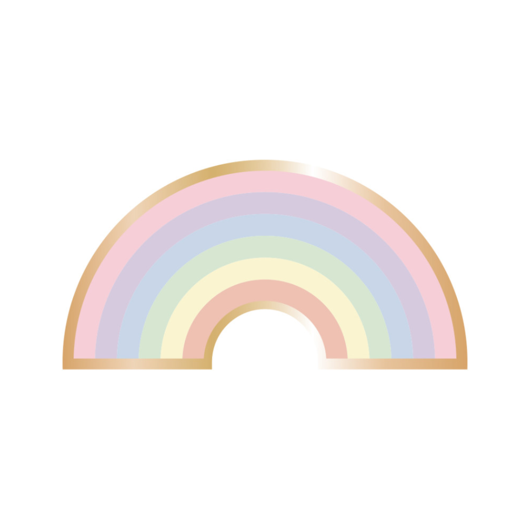 Pastel Rainbow Paper Plates | Ellie and Piper