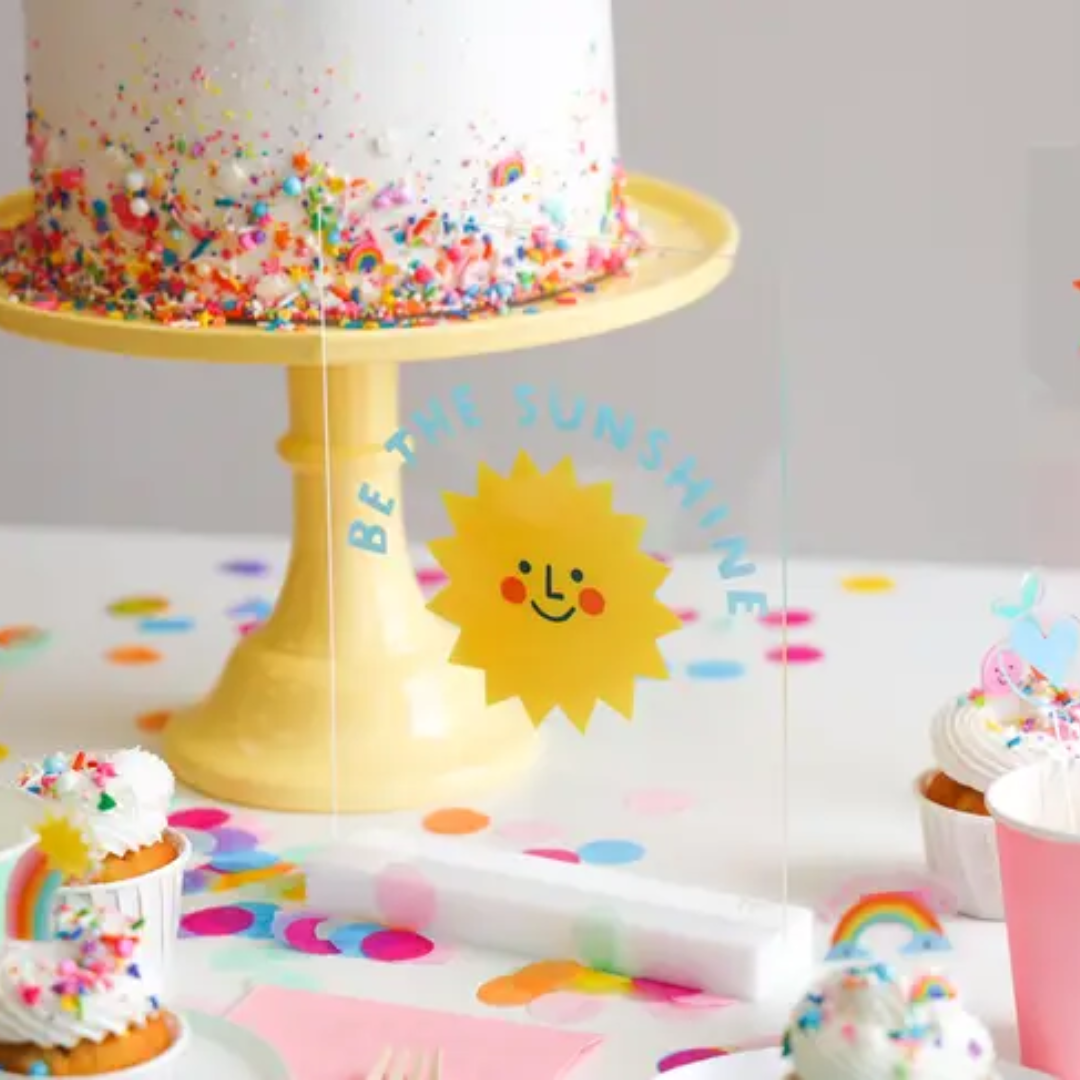 Chasing Rainbows Be the Sunshine Acrylic Table Top Sign | Ellie and Piper