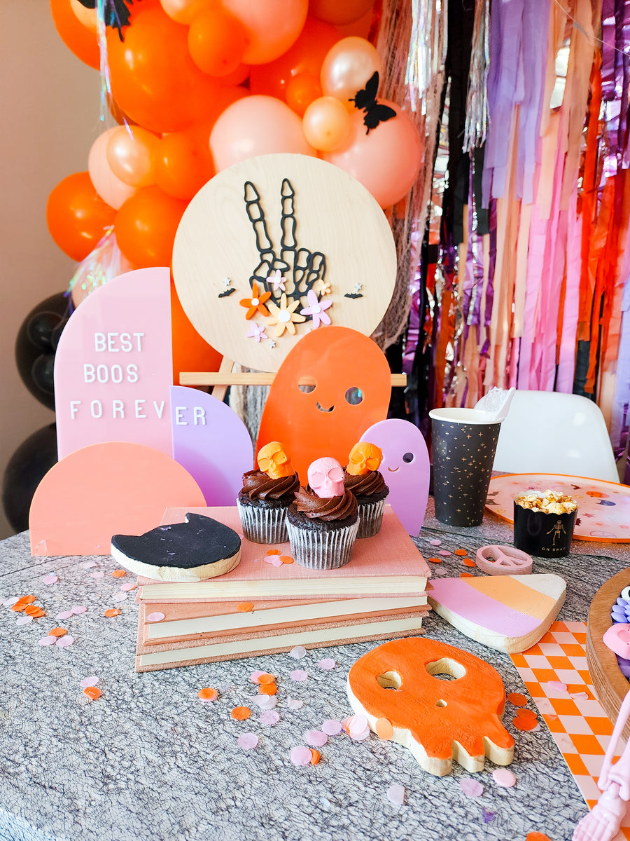 Customizable Acrylic Party Signs - Pink / Purple | Ellie and Piper