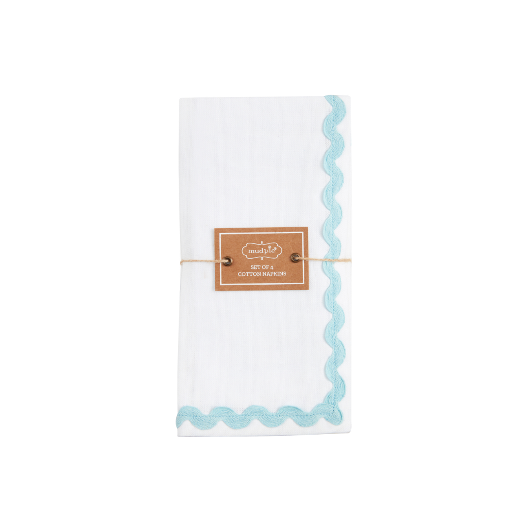 Pastel Ric-Rac Napkin Cloth Sets | Ellie and Piper