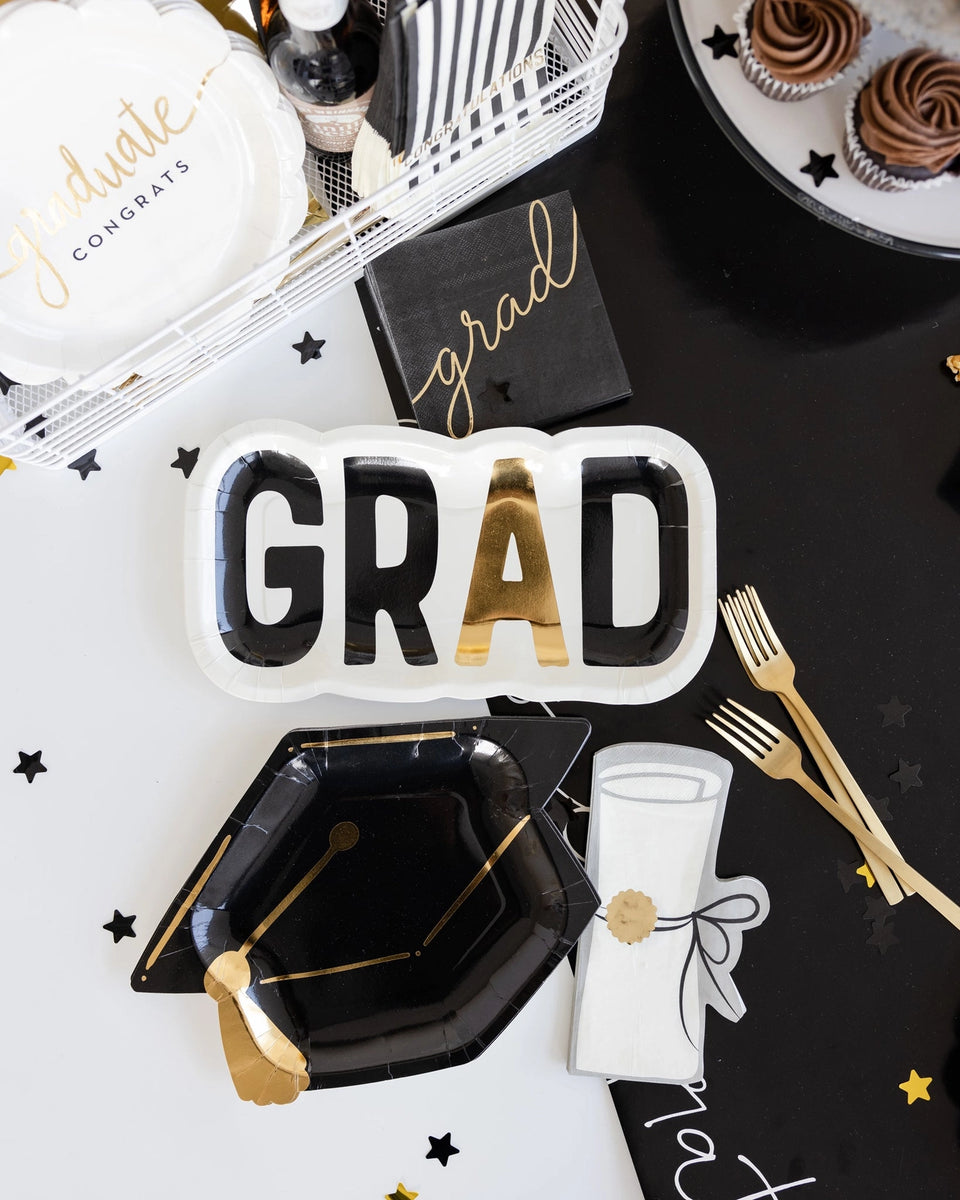 Graduation Cap Shaped Paper Plates | Ellie and Piper