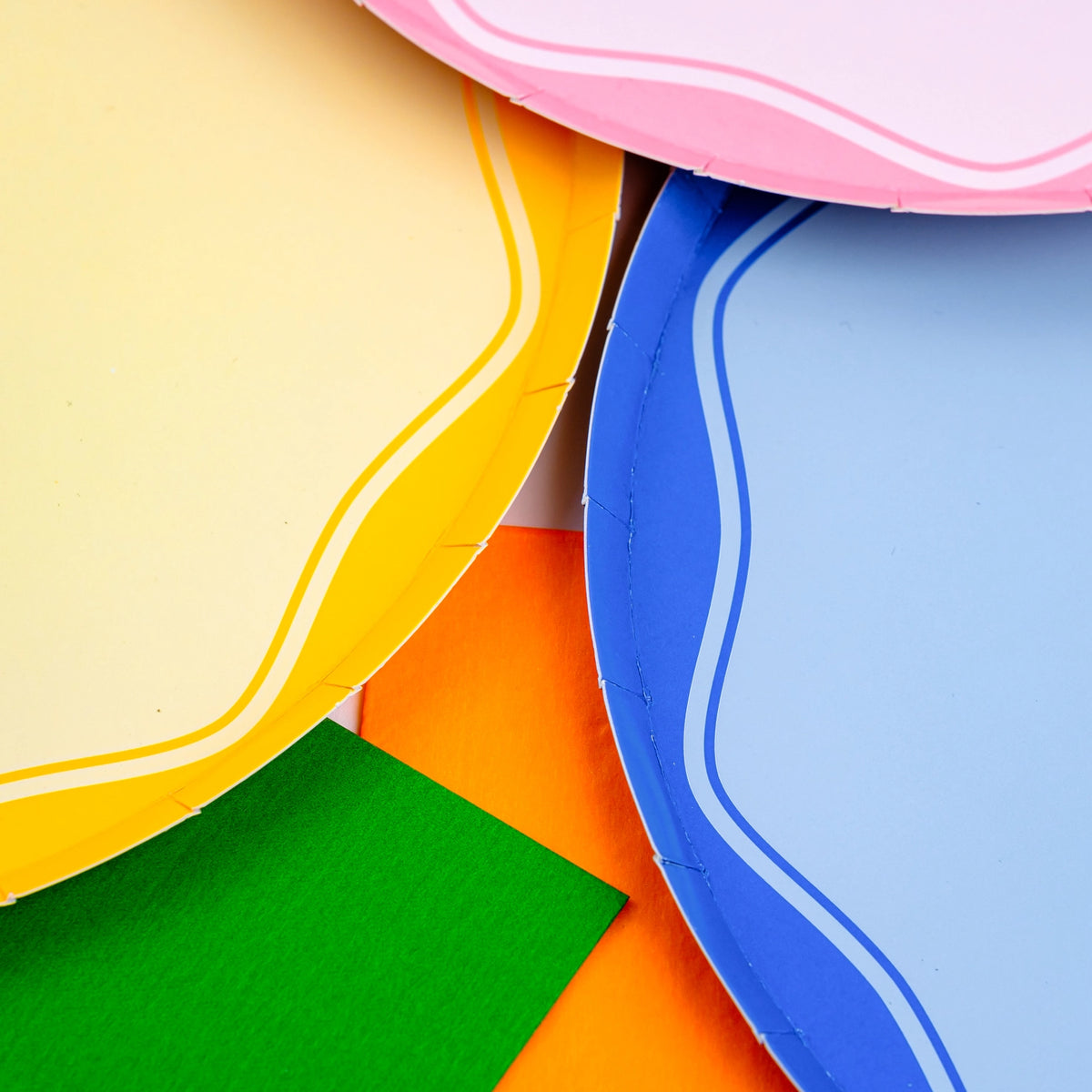 Blue Color Block Dinner Paper Plates | Ellie and Piper