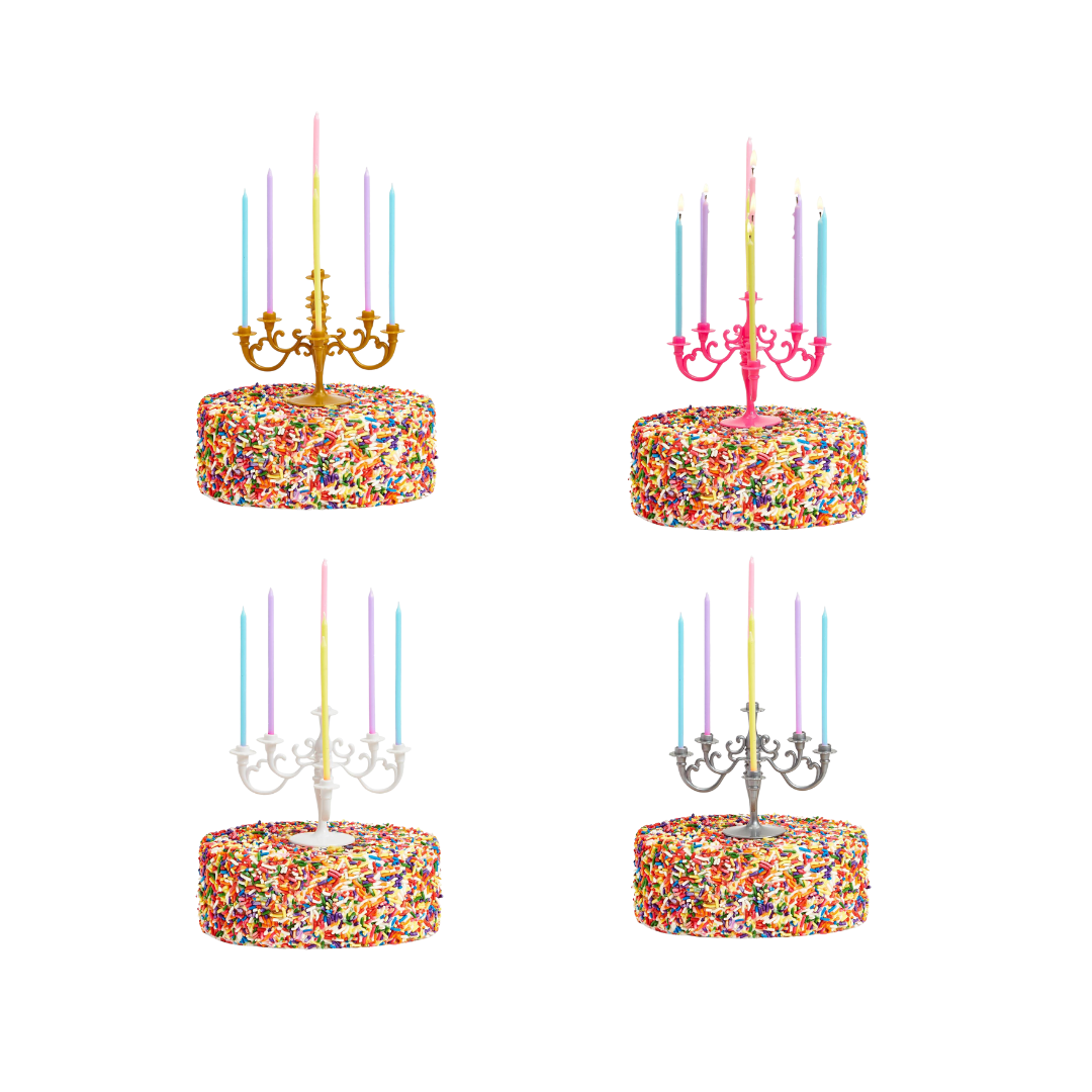 Candelabra Cake Topper With Candles (Sold Individually) | Ellie and Piper