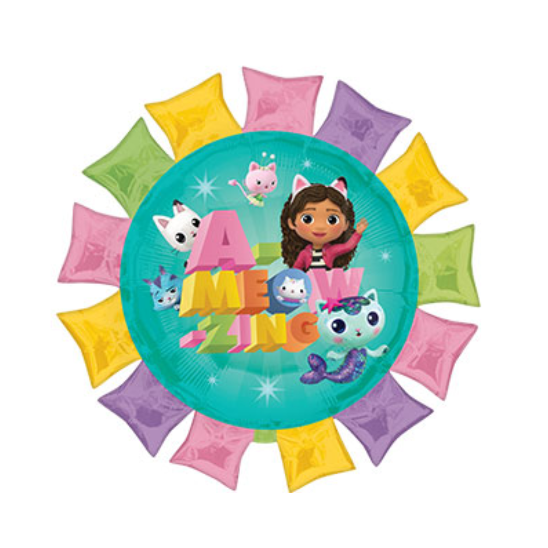 Gabby's Dollhouse Mylar Balloon | Ellie and Piper