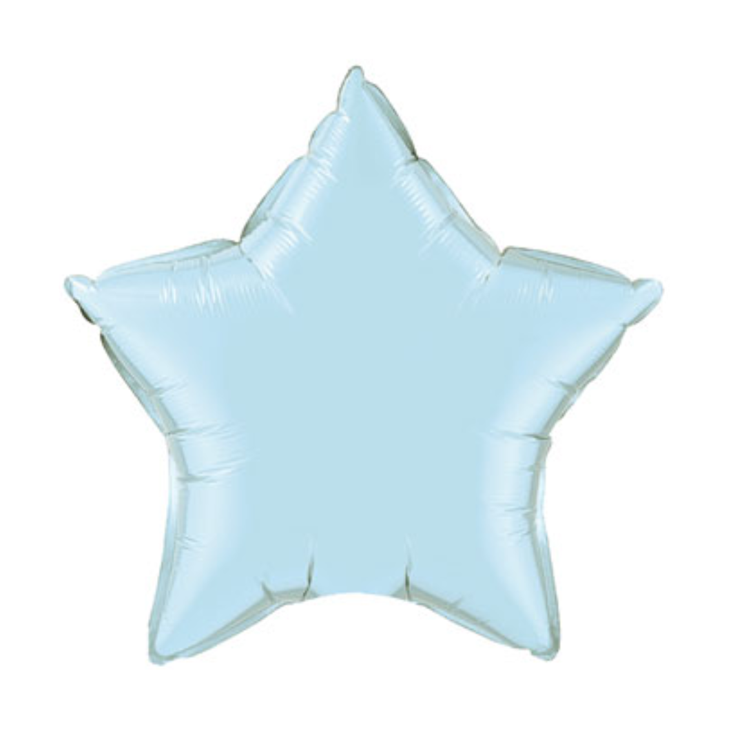 Pearl Light Blue Star Shaped Balloon | Ellie and Piper