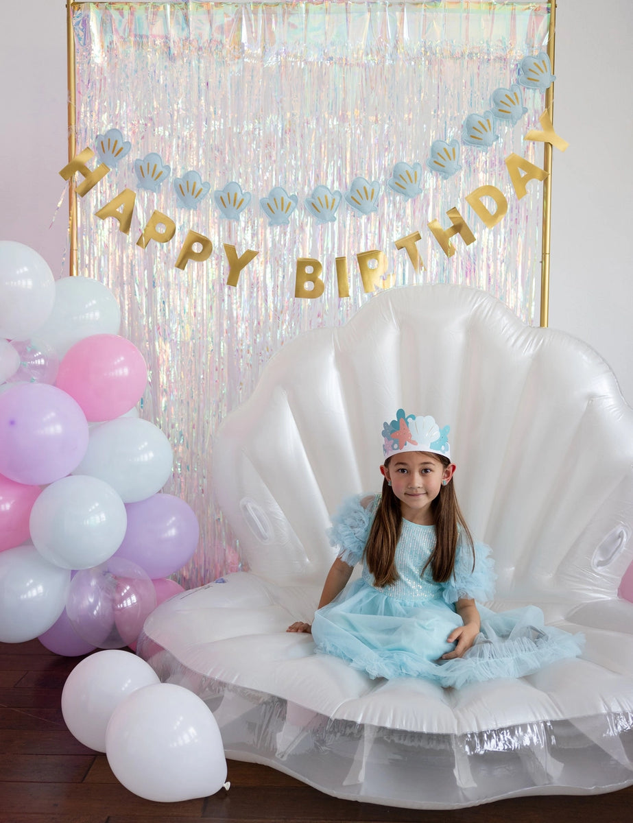 Mermaid Happy Birthday Puffy Felt Banner | Ellie and Piper