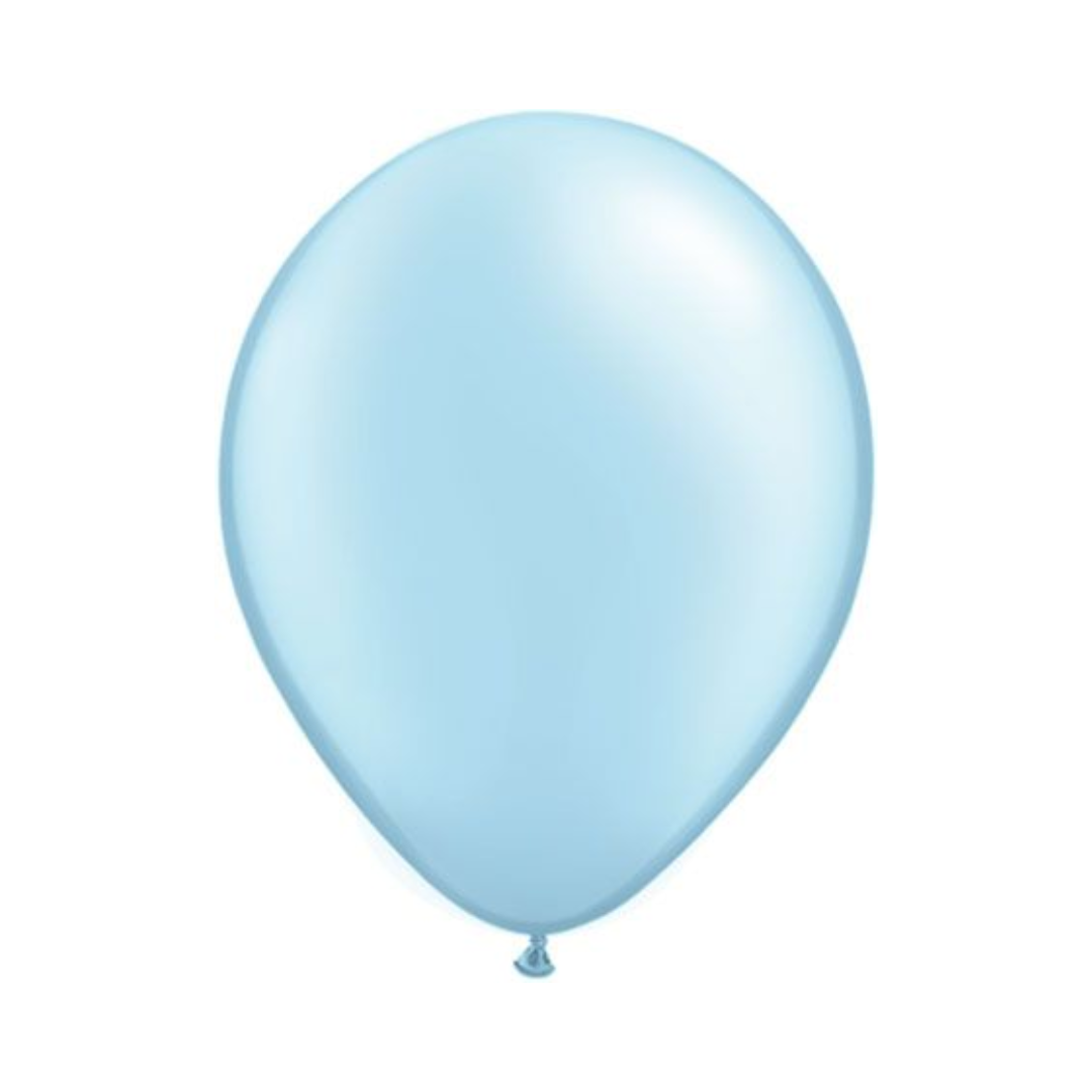 11" Pearl Light Blue Latex Balloon | Ellie and Piper