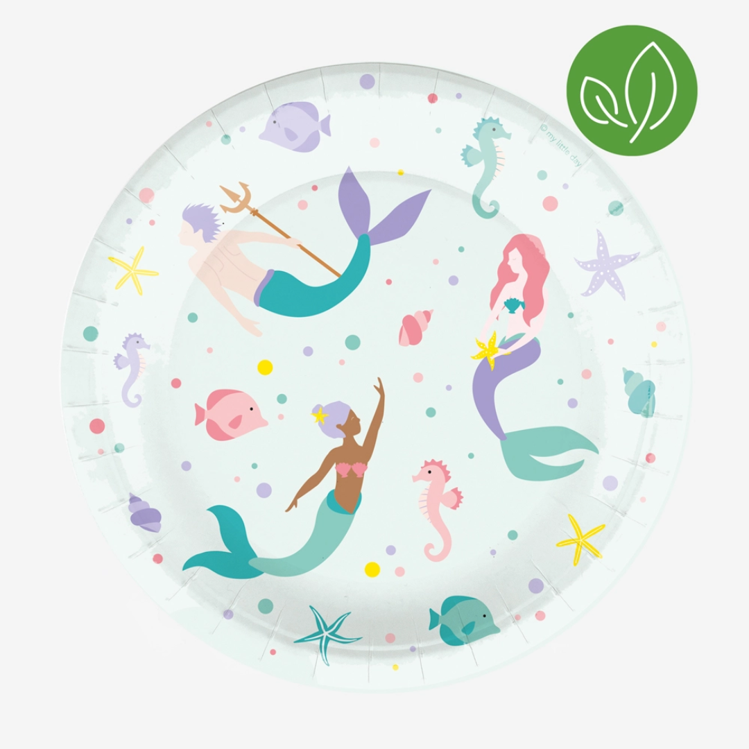 Mermaid Paper Plates | Ellie and Piper