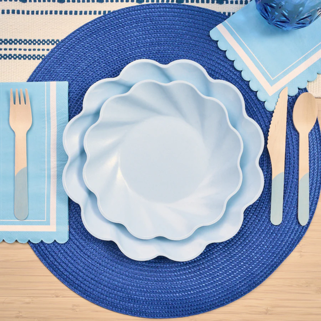 Simply Eco Salad Paper Plates - Sky | Ellie and Piper