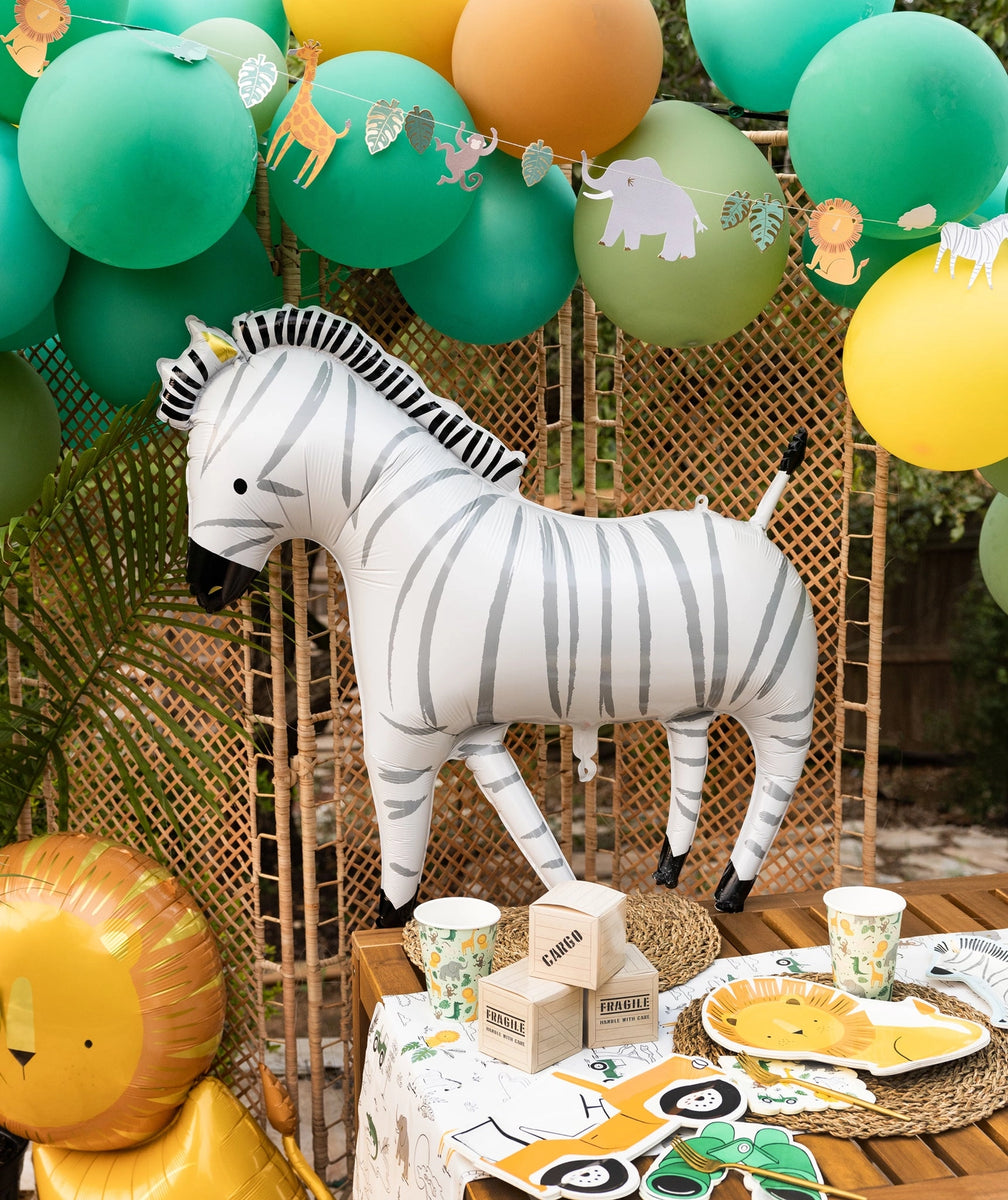 Safari Zebra Mylar Balloon | Ellie and Piper
