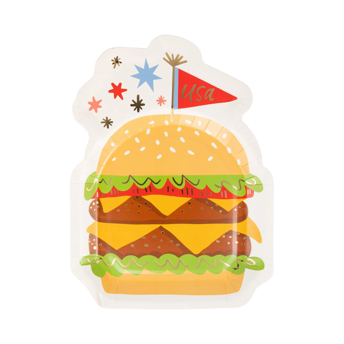 Burger Shaped Paper Plates | Ellie and Piper