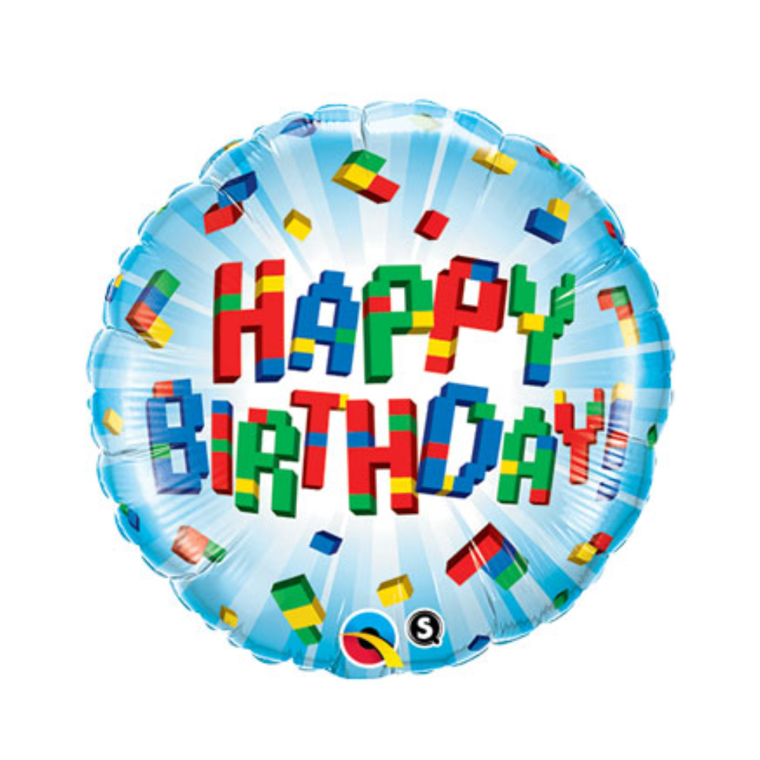 Exploding Blocks Foil Balloon | Ellie and Piper