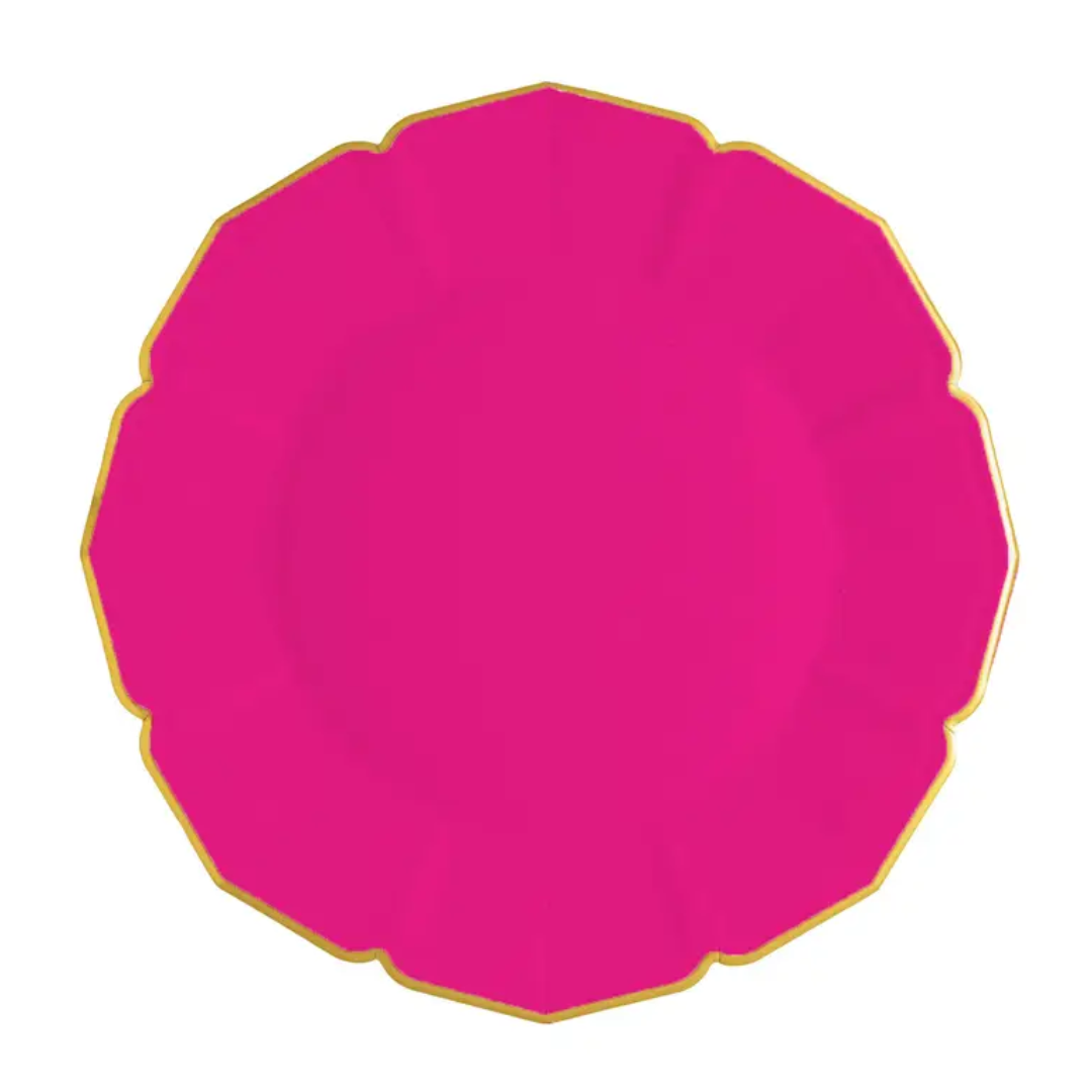 Ornate Fuchsia Dinner Plates | Ellie and Piper