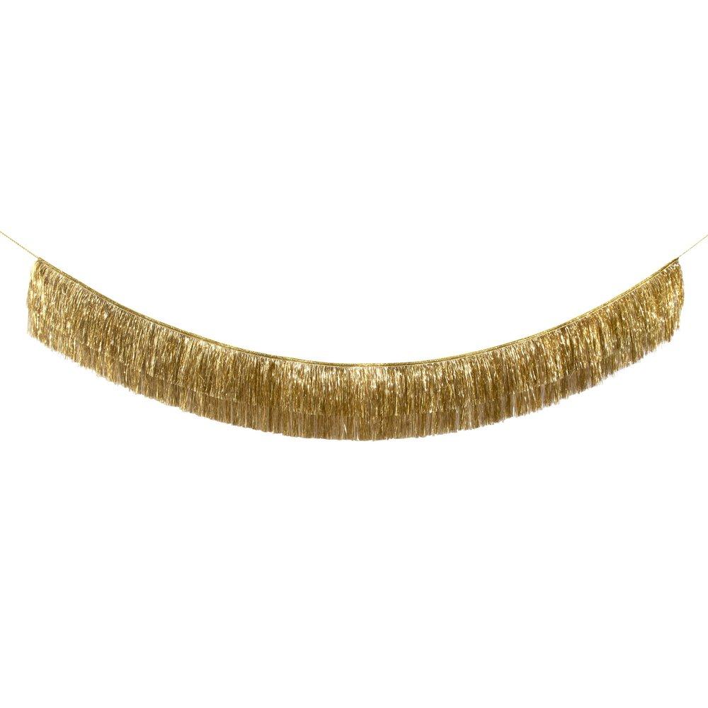 Gold Tinsel Fringe Garland | Ellie and Piper