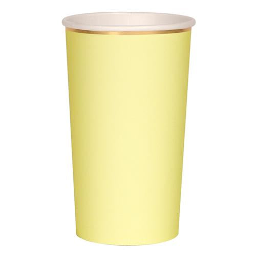 Yellow Tall Party Paper Cups | Ellie and Piper