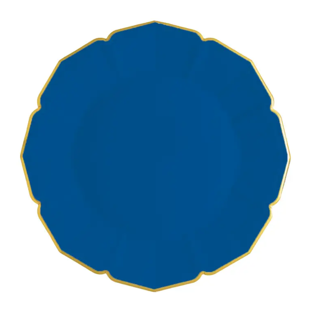 Ornate Royal Blue Dinner Plates | Ellie and Piper