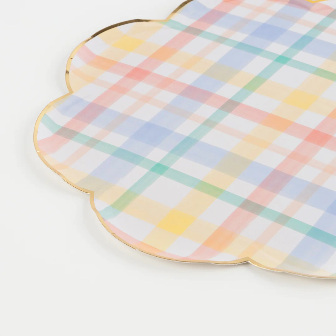 Small Spring Plaid Plates | Ellie and Piper