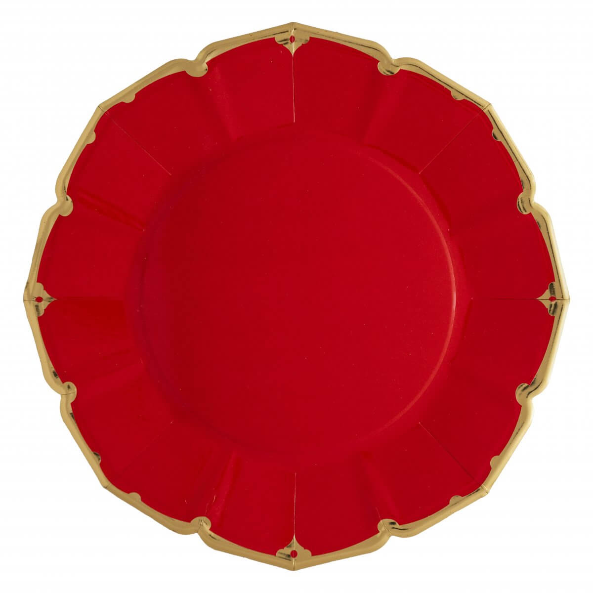 Ornate Ruby Red Dinner Paper Plates | Ellie and Piper