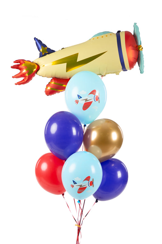 Blue Airplane Latex Party Balloon | Ellie and Piper