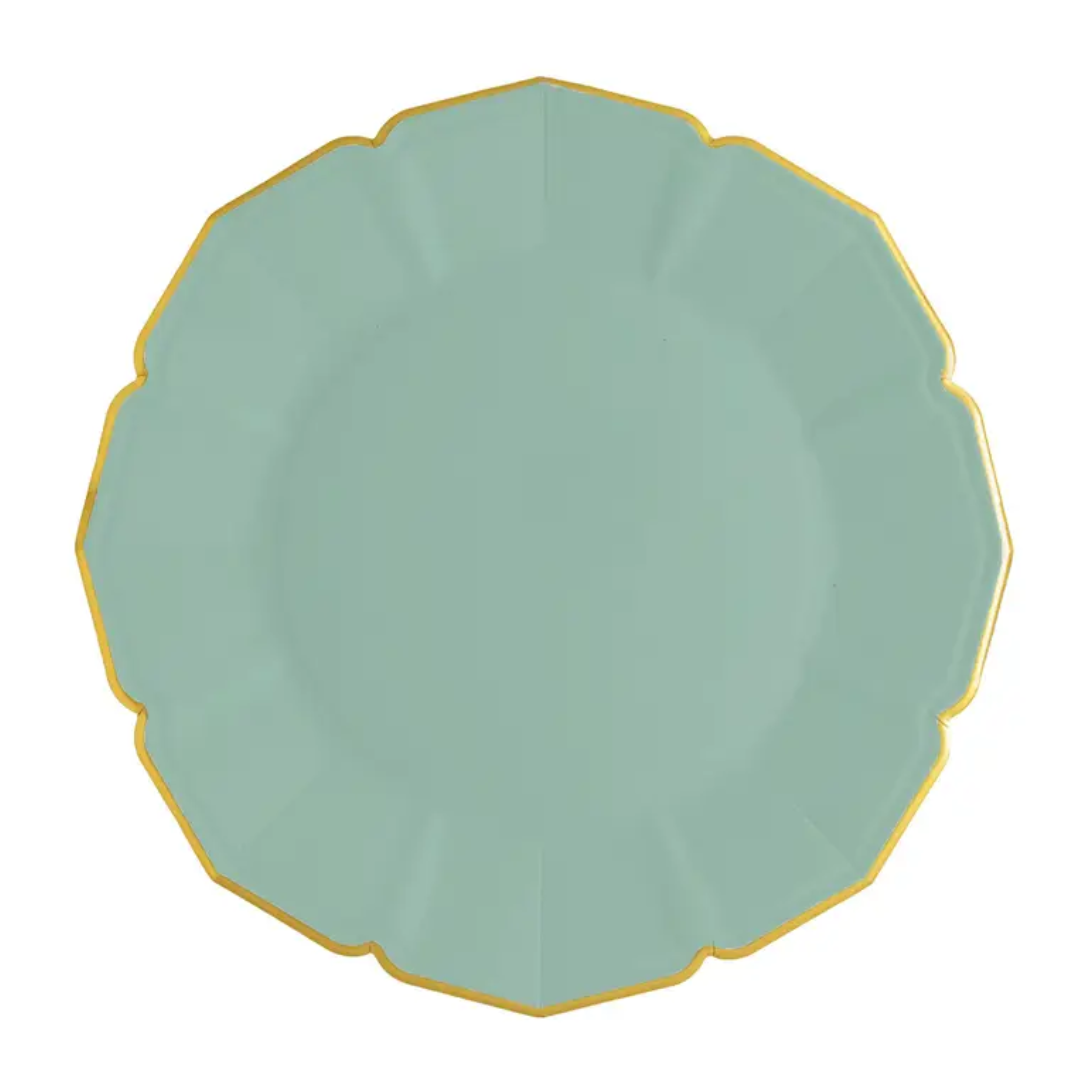Ornate Sage Dinner Plates | Ellie and Piper