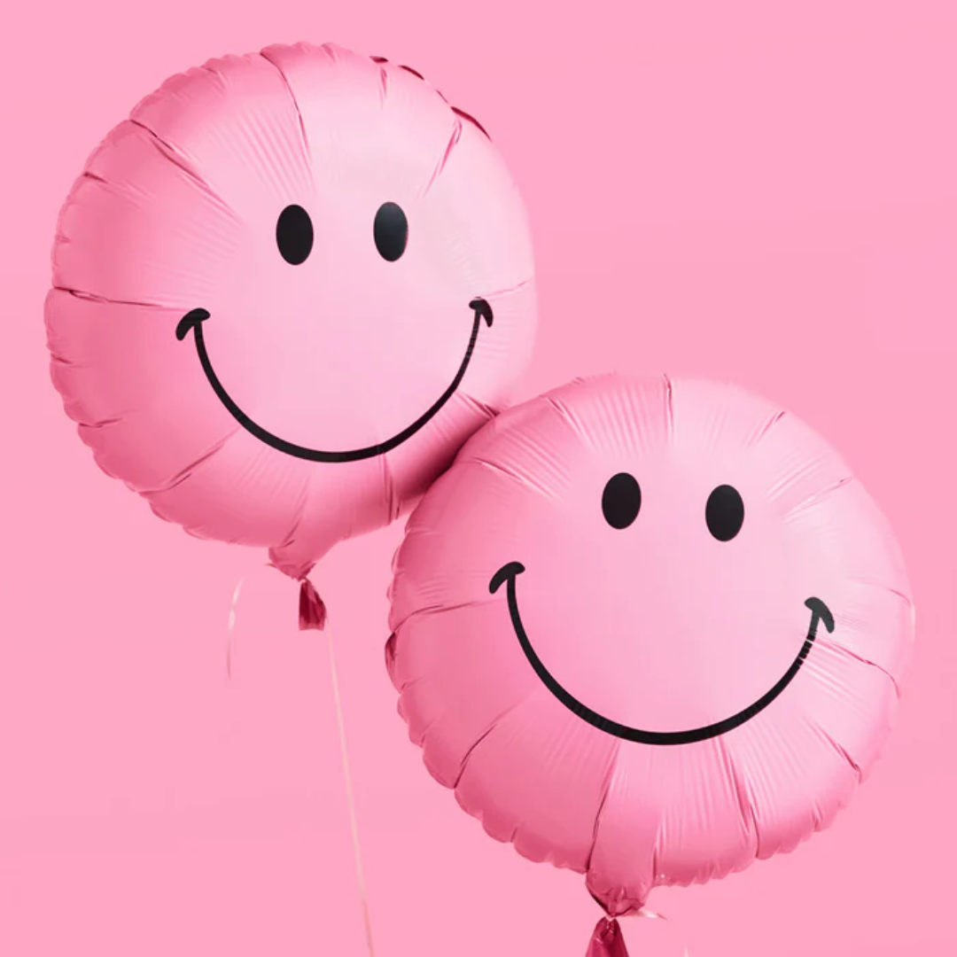 Pink Smiley Face Balloons | Ellie and Piper