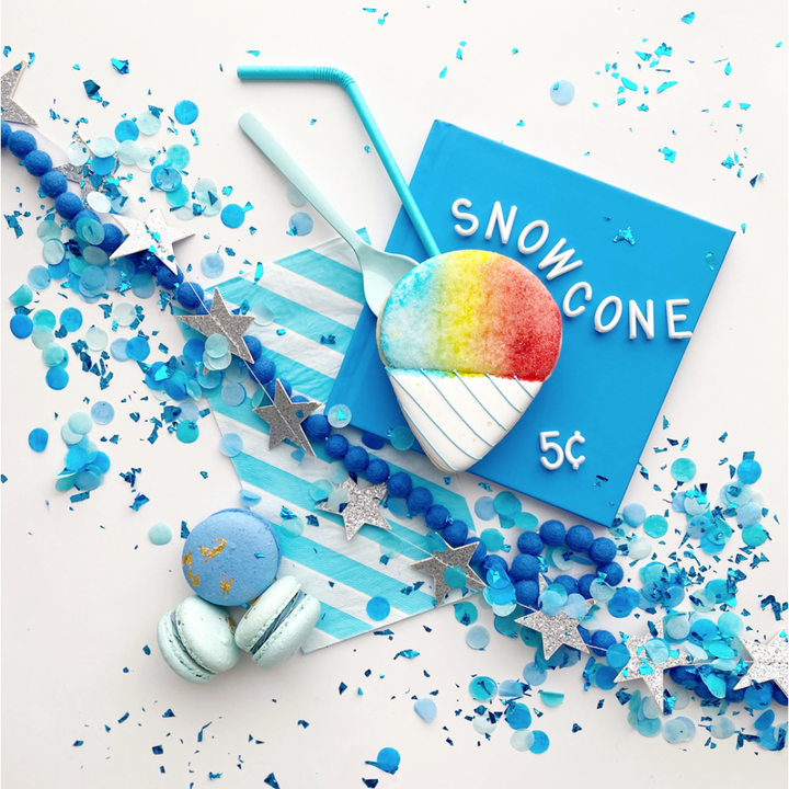 Snow Cone Blue Confetti Pack | Ellie and Piper