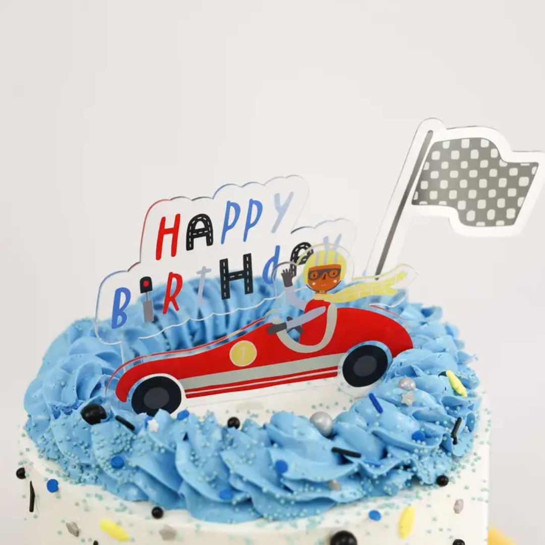 Speed Racer Acrylic Cake Topper Set | Ellie and Piper