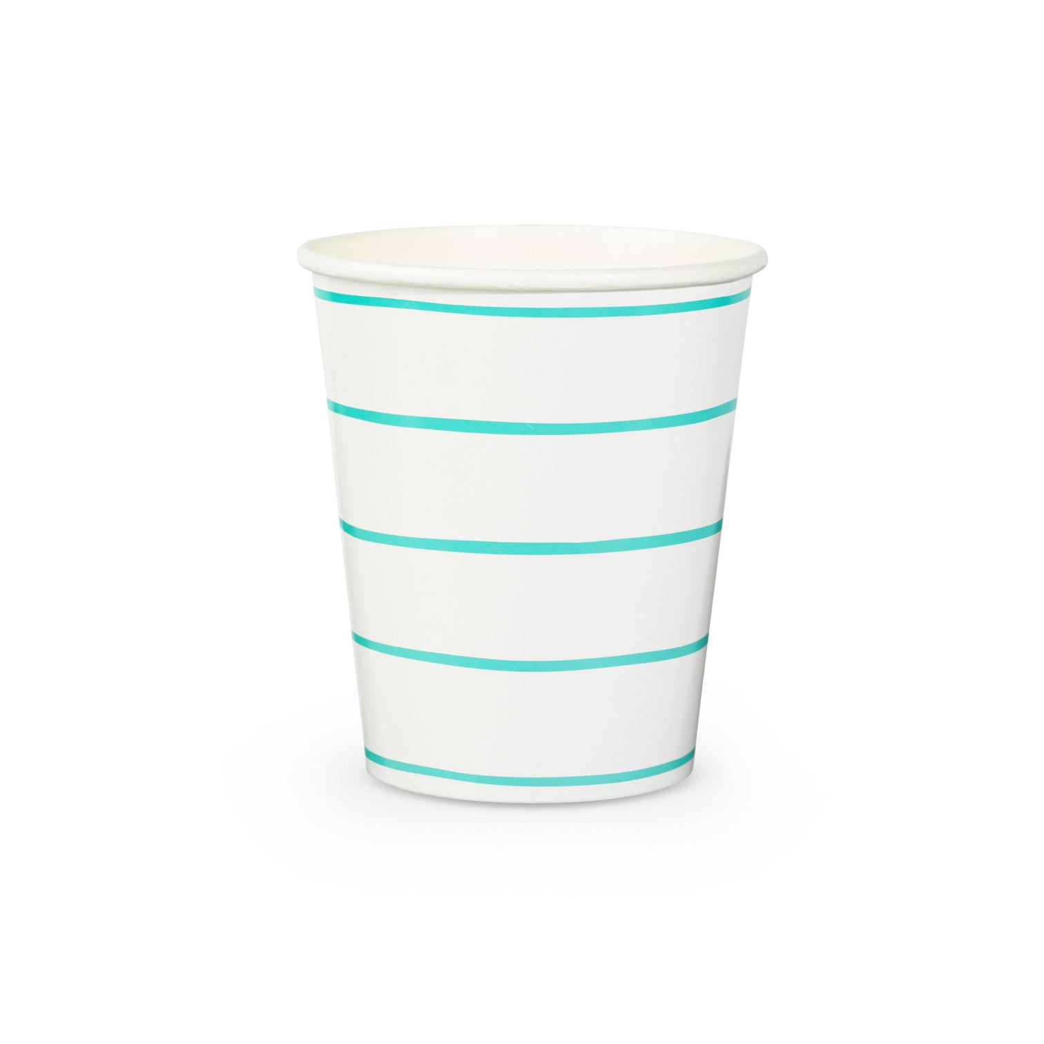 Frenchie Striped Cups - Aqua Blue | Ellie and Piper