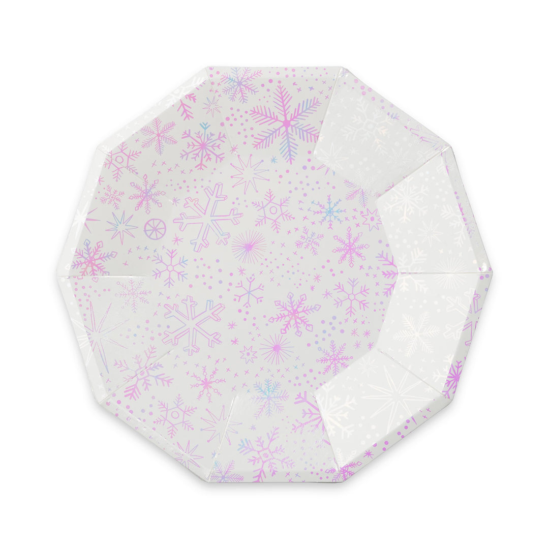 Frosted Snowflake Large Paper Plates | Ellie and Piper