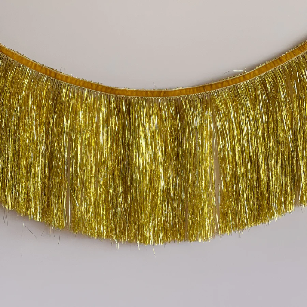 Tinsel Fringe Garland - Gold | Ellie and Piper
