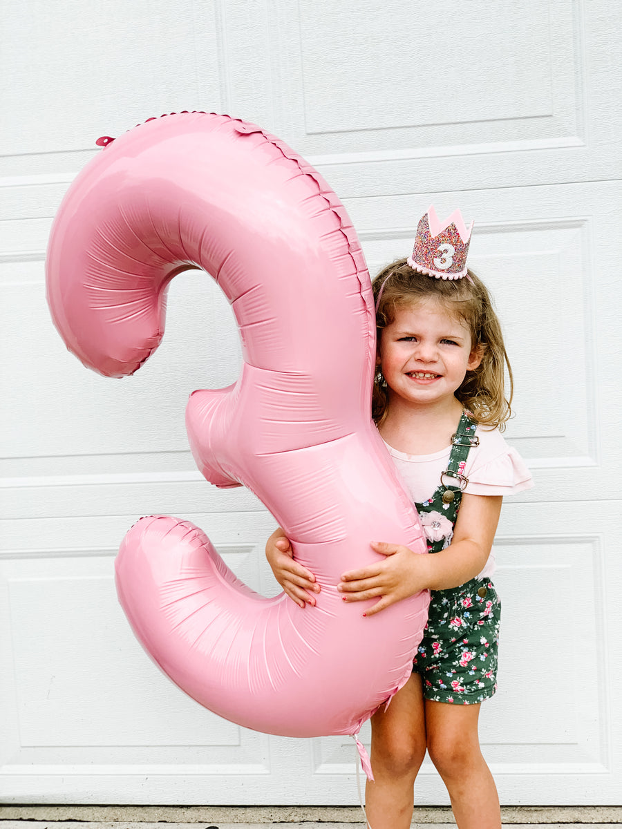 Jumbo Number Balloon Light Pink | Ellie and Piper