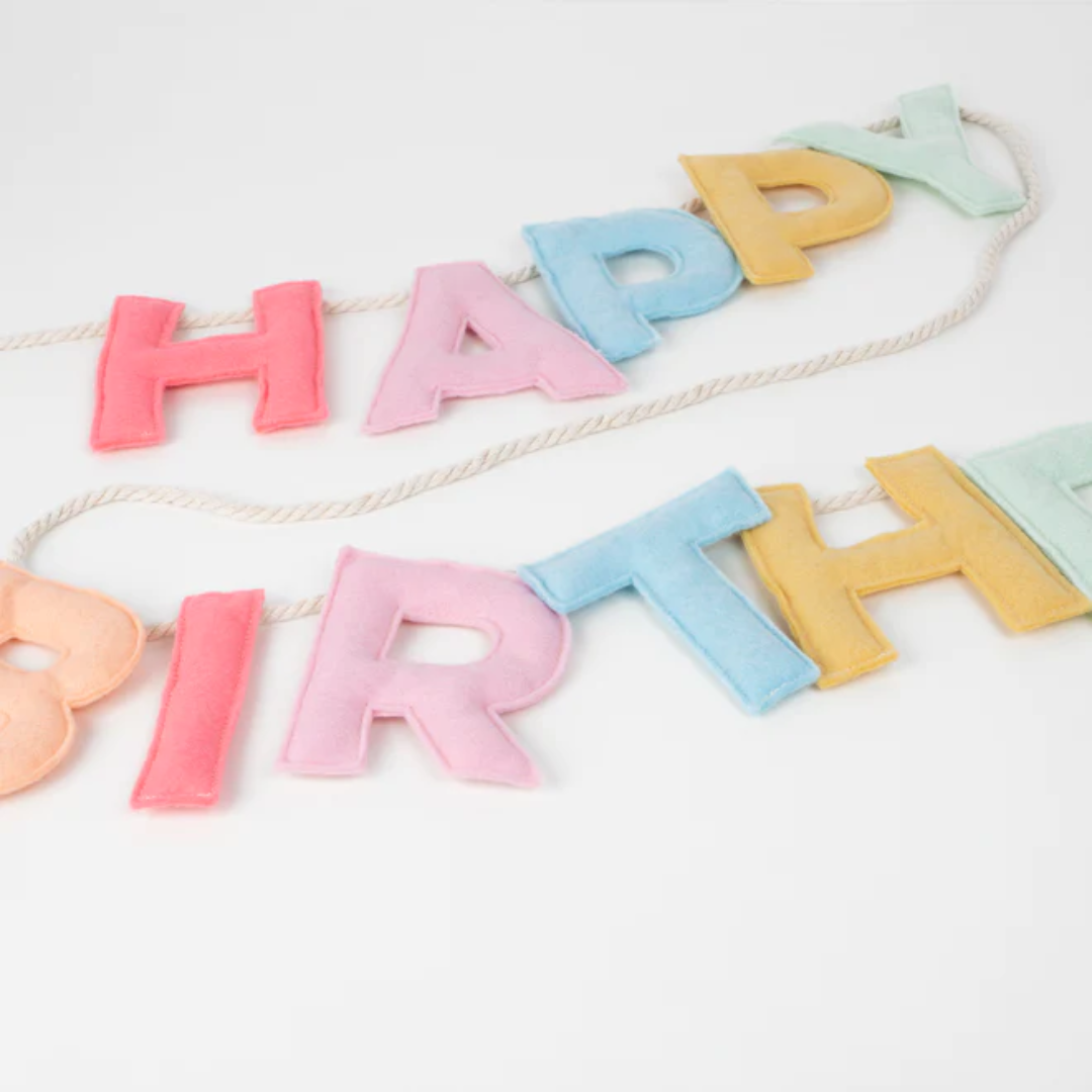 Felt Happy Birthday Garland | Ellie and Piper