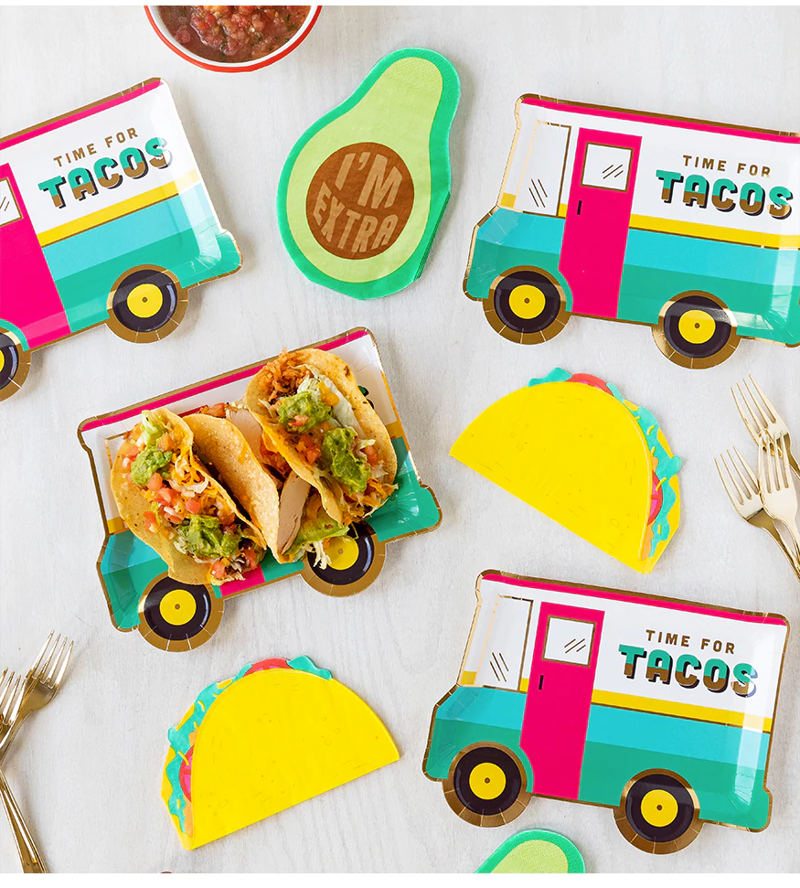 Taco Truck Paper Plates | Ellie and Piper